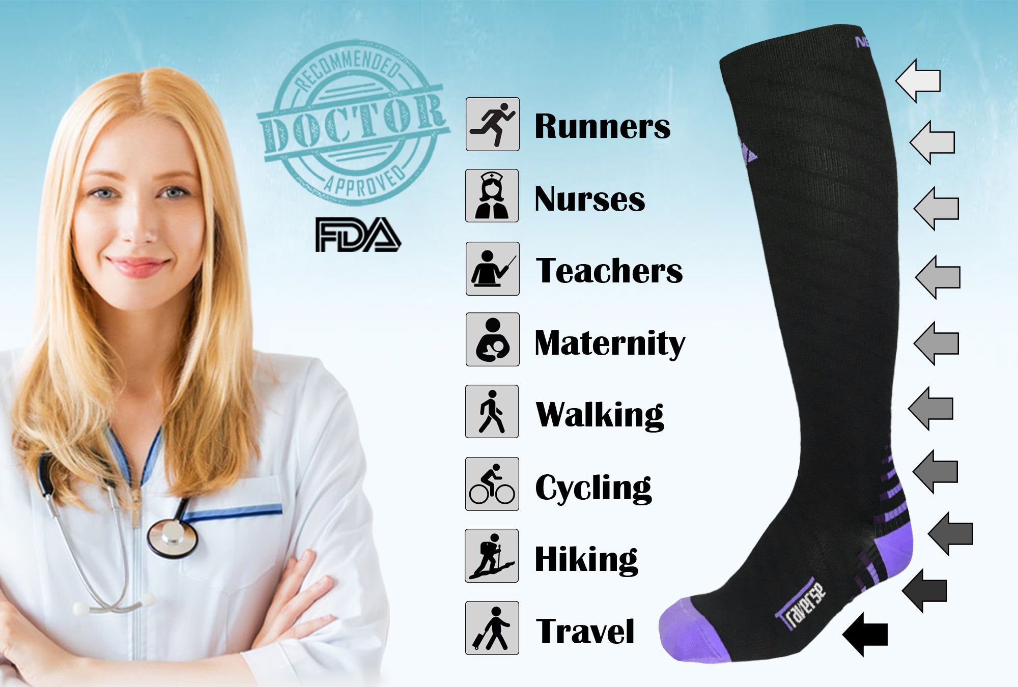 COMPRESSION SOCKS (Modern) – Newmark Sports